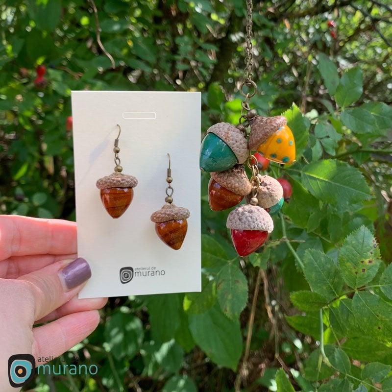 Set Murano Ghinde maro - Atelierul de Murano