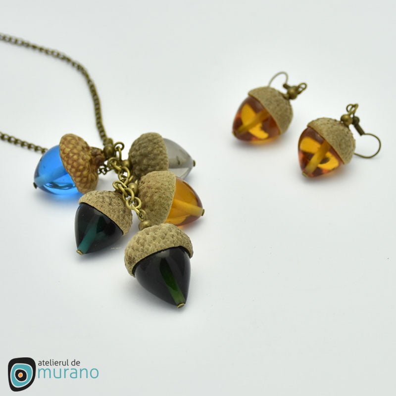 Set Murano Ghinde Miere - Atelierul de Murano